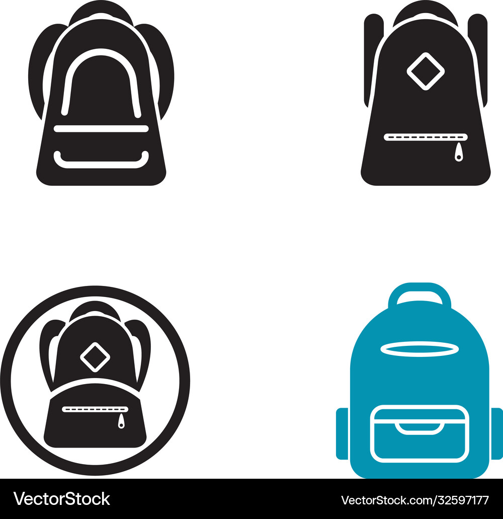 School bag logo Royalty Free Vector Image - VectorStock