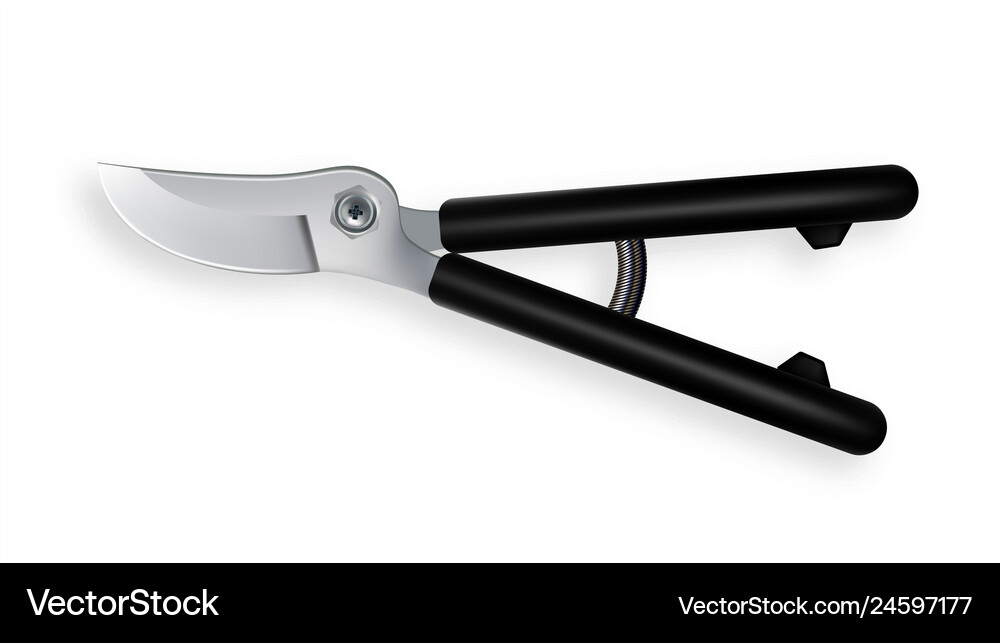 Scissor 3d realistic icon metal Royalty Free Vector Image