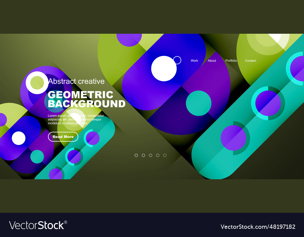 Abstract technology landing page background Vector Image