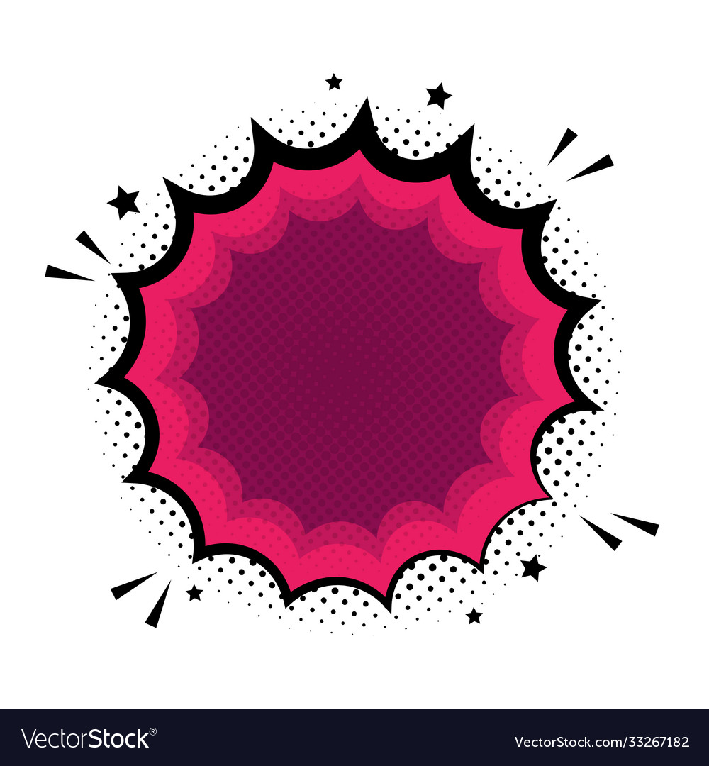 Blank template comic text speech bubble star Vector Image