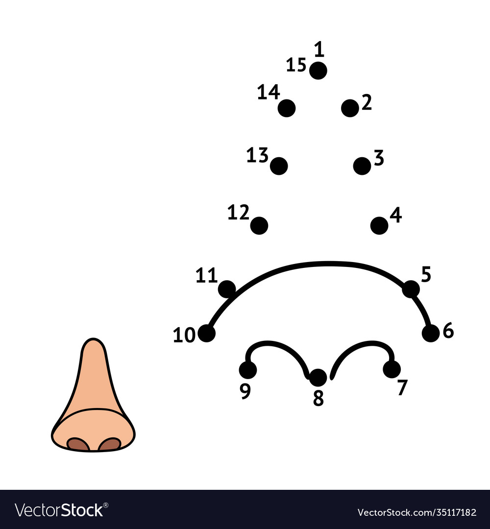 Dot to game for kids connect dots Royalty Free Vector Image