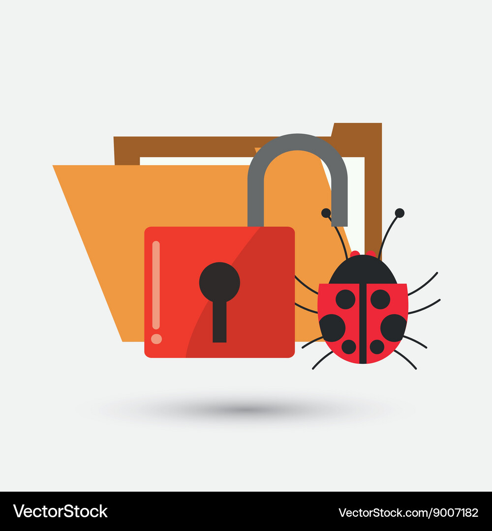 File design security icon isolated Royalty Free Vector Image