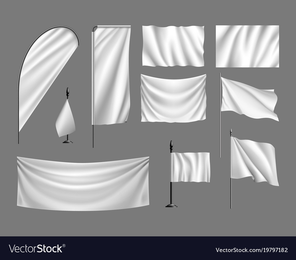 Flags mockup Royalty Free Vector Image - VectorStock