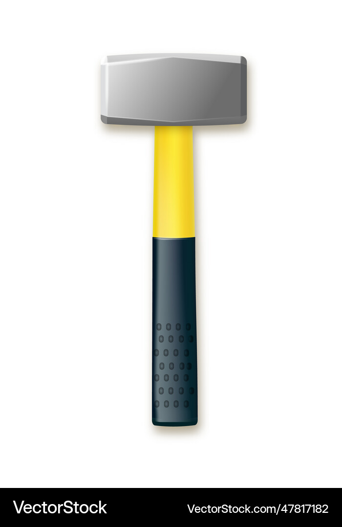 Realistic sledgehammer hammer with fiberglass Vector Image