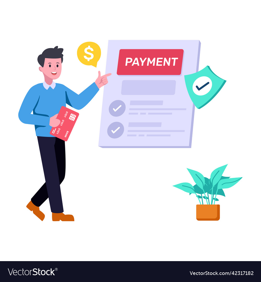 Secure payment Royalty Free Vector Image - VectorStock