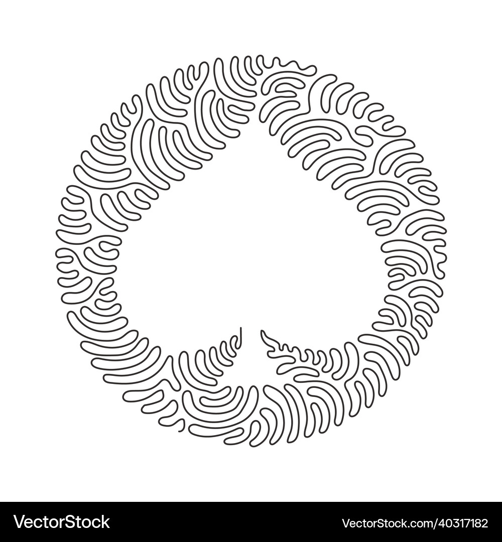 Single one line drawing poker playing cards suit Vector Image