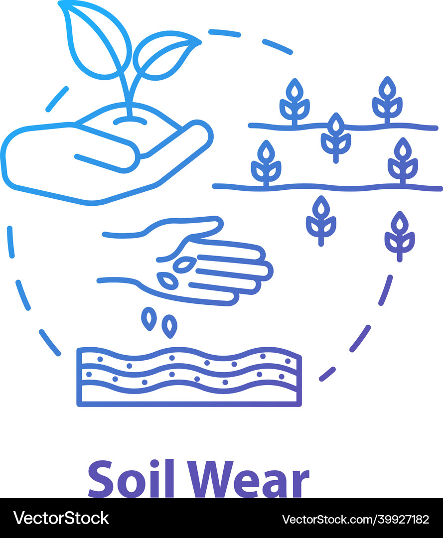 Soil wear concept icon industrial damage Vector Image