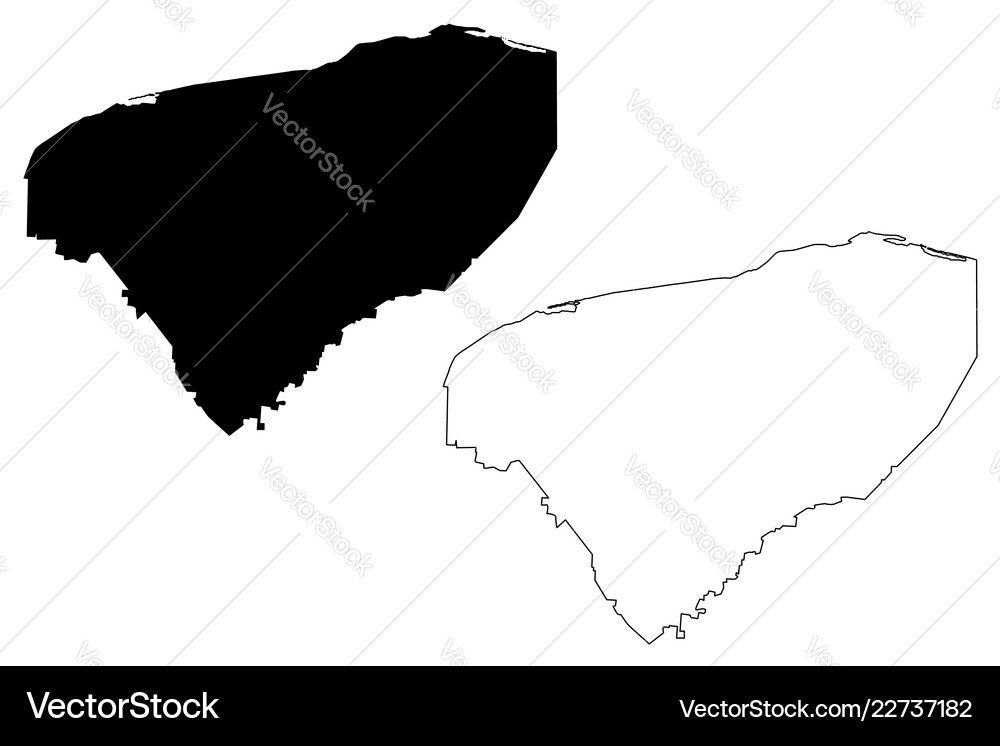 Yucatan map Royalty Free Vector Image - VectorStock