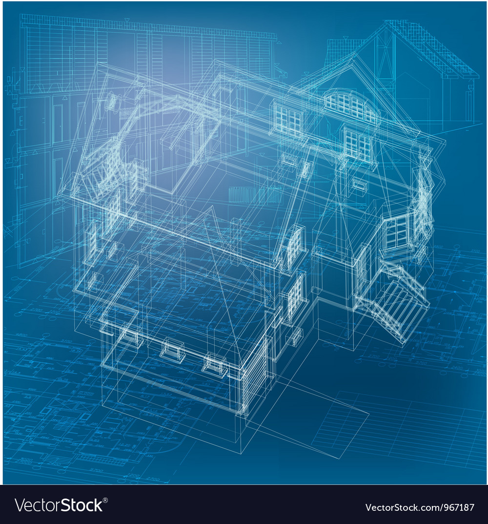 Architecture plans Royalty Free Vector Image - VectorStock