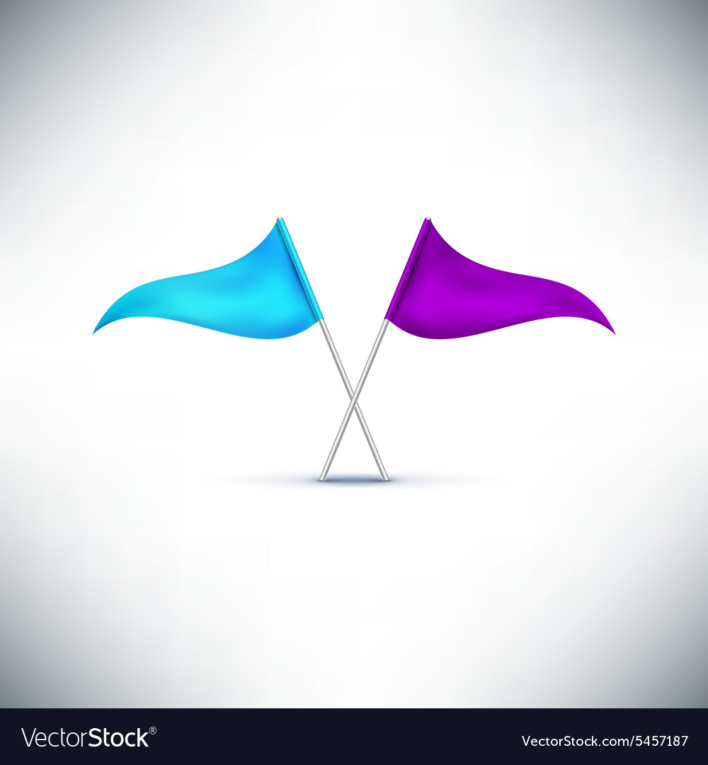 Crossed flags Royalty Free Vector Image - VectorStock