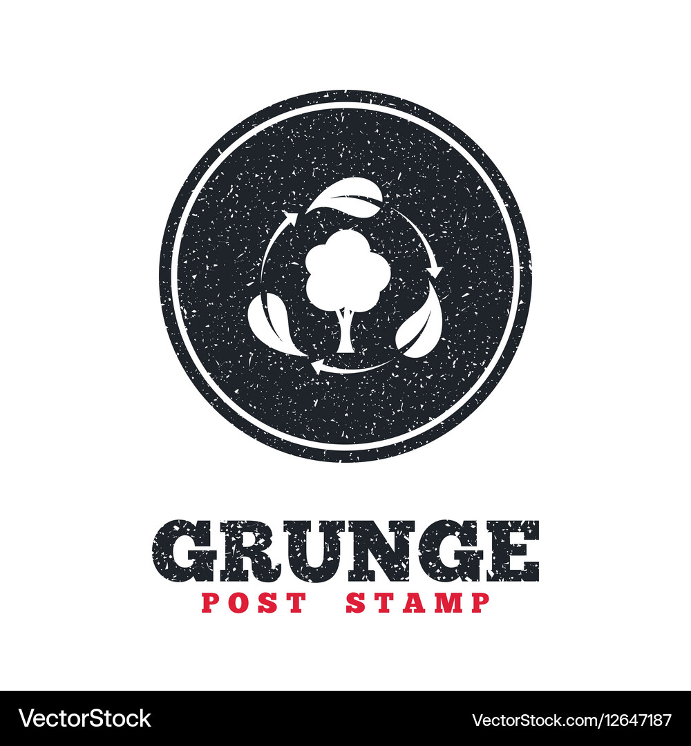 Fresh air sign icon forest tree with leaves Vector Image