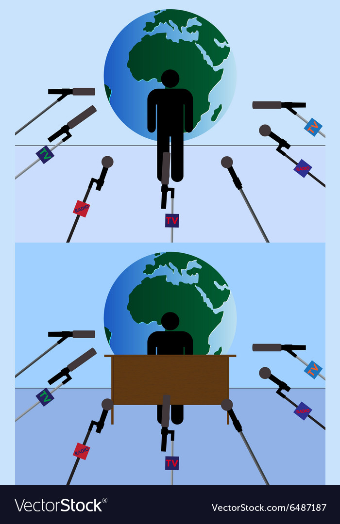 Interview Live reporting Royalty Free Vector Image