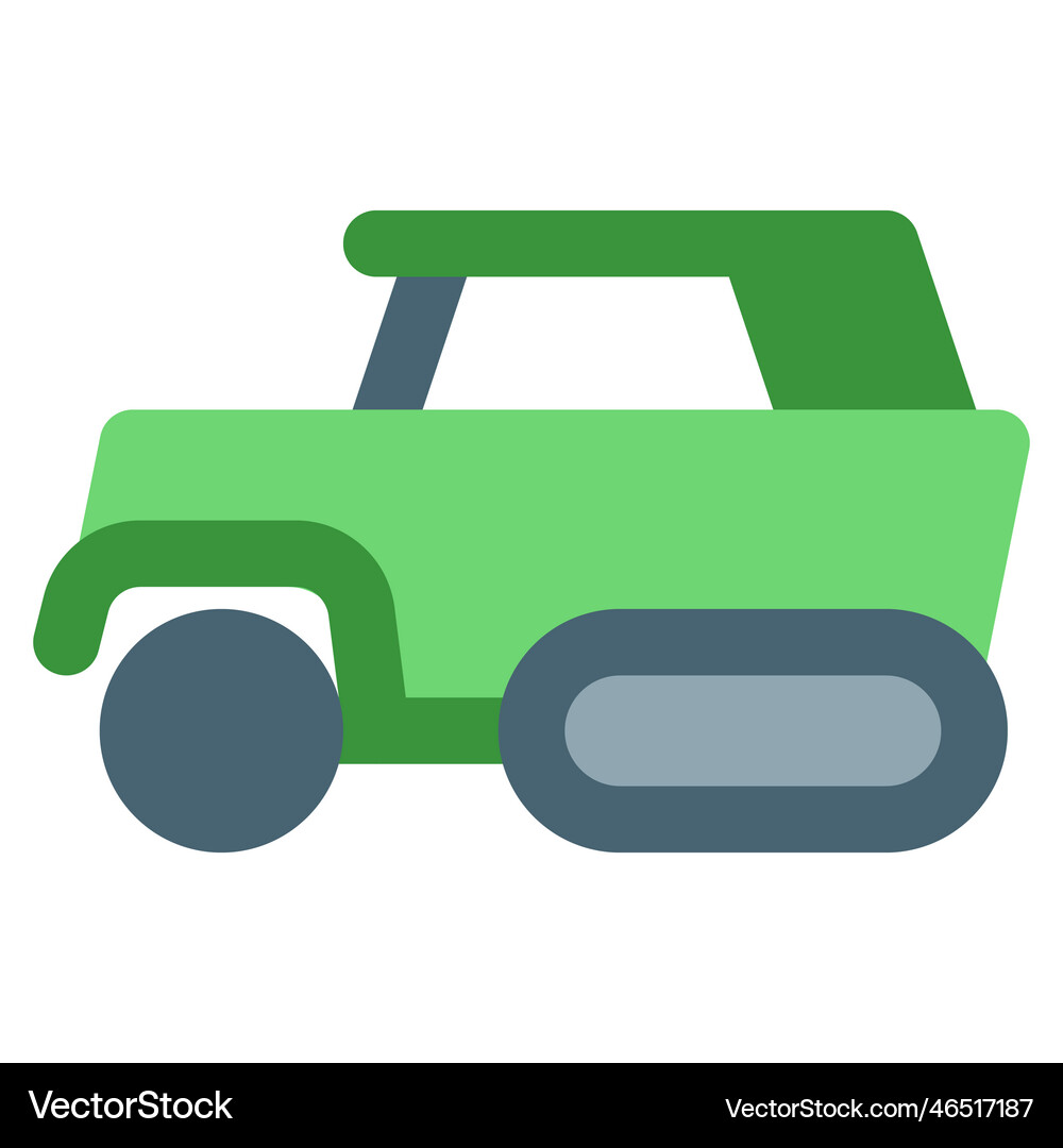 Lightweight car transporting military equipment Vector Image
