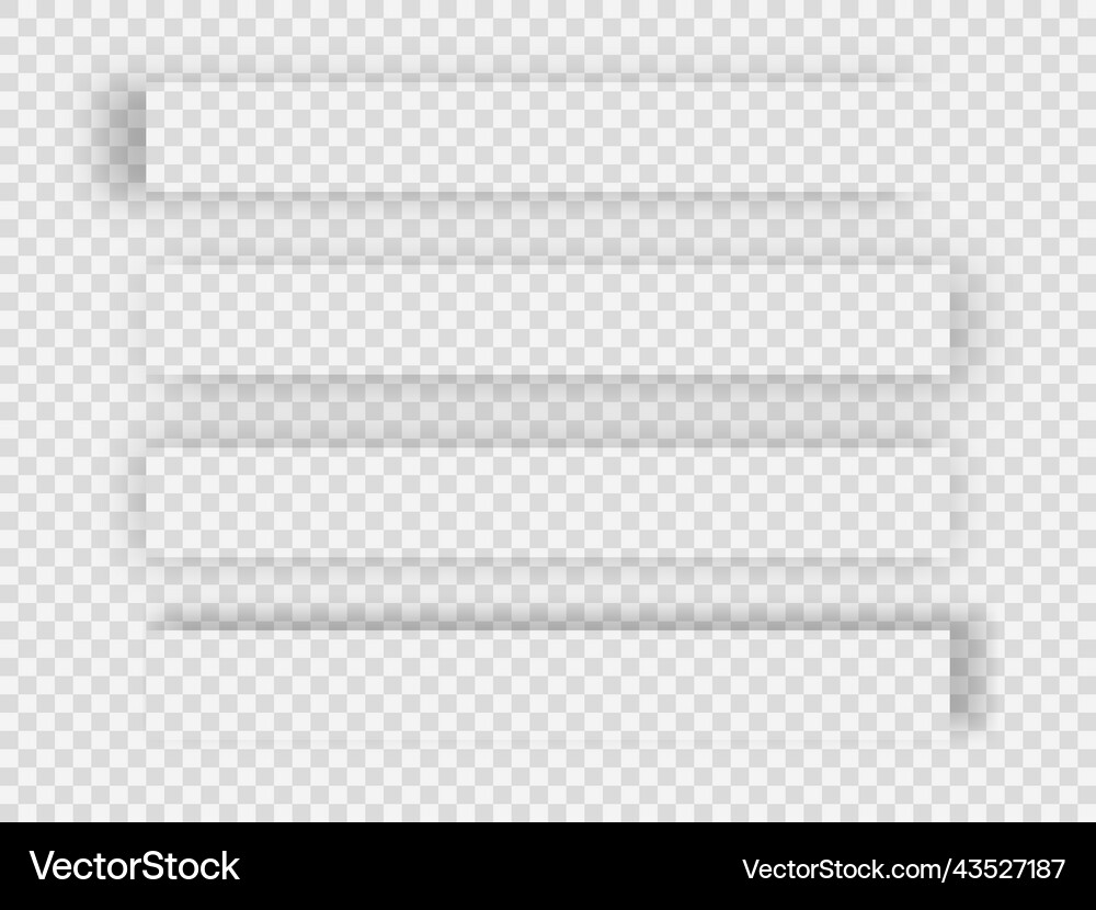 Set of grey shadows on transparent background Vector Image