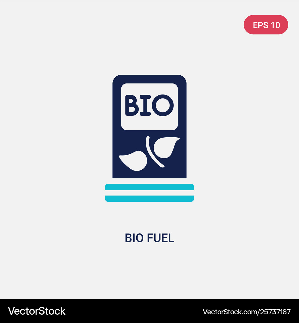 Two color bio fuel icon from ecology concept Vector Image