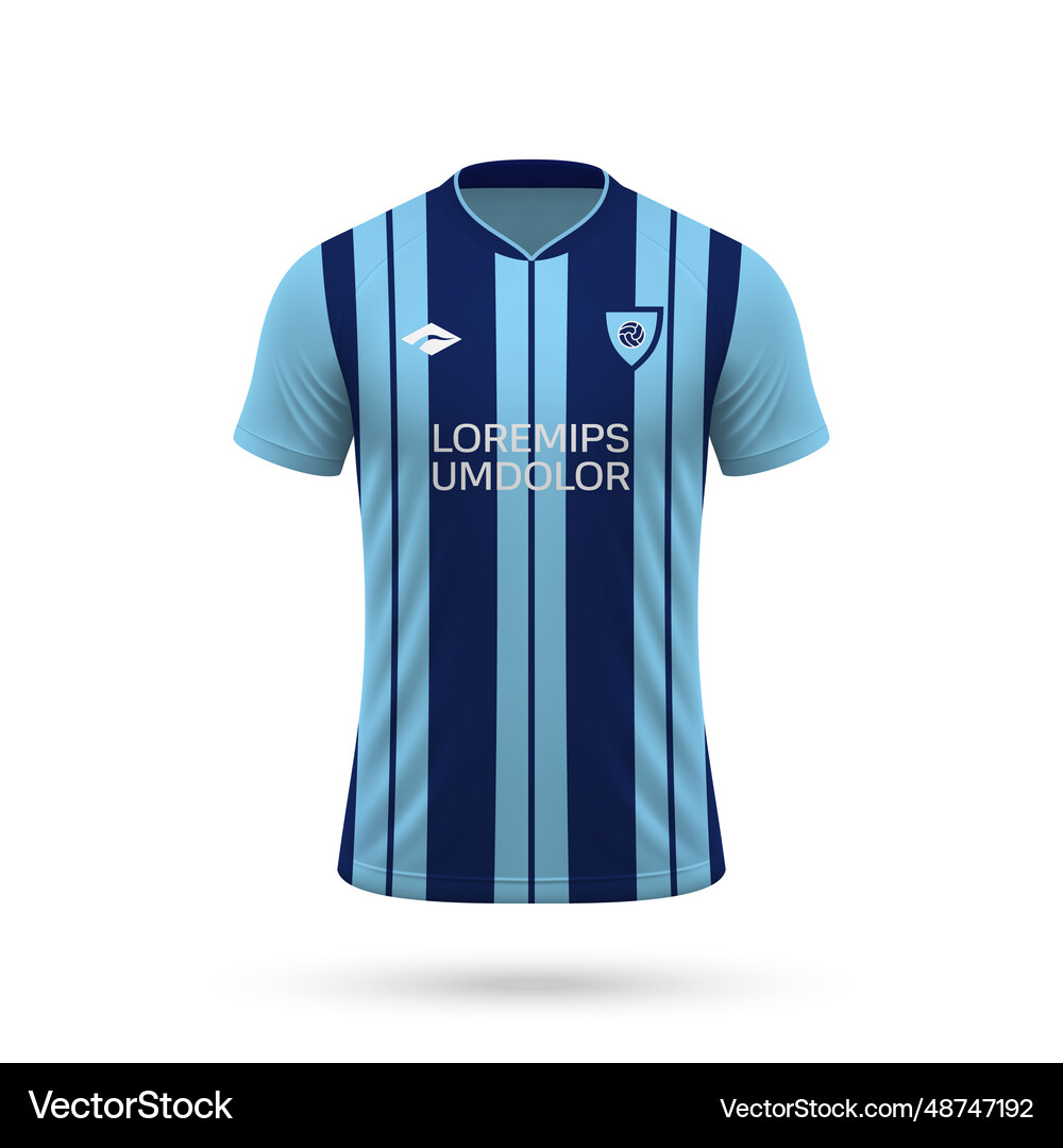 3d realistic soccer jersey shirt template Vector Image