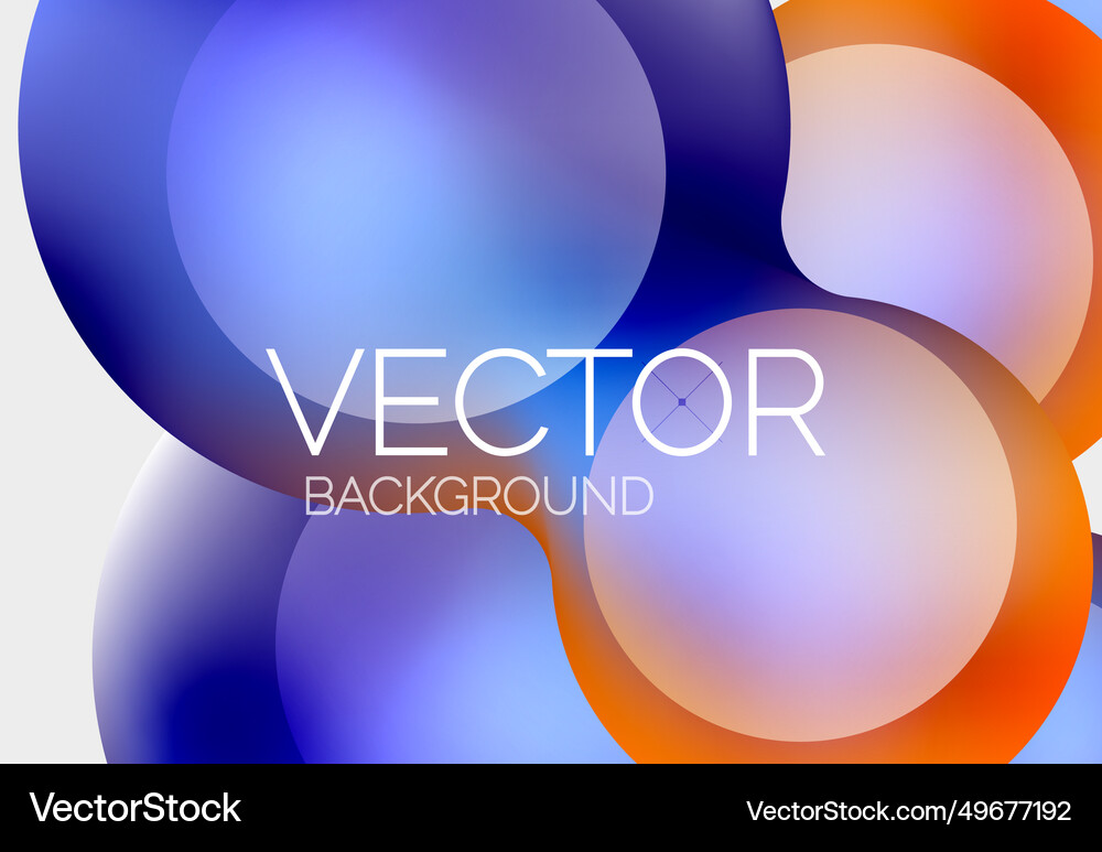 Beautiful flowing round shapes and circles Vector Image