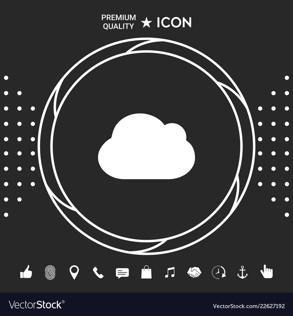 Cloud symbol icon Royalty Free Vector Image - VectorStock