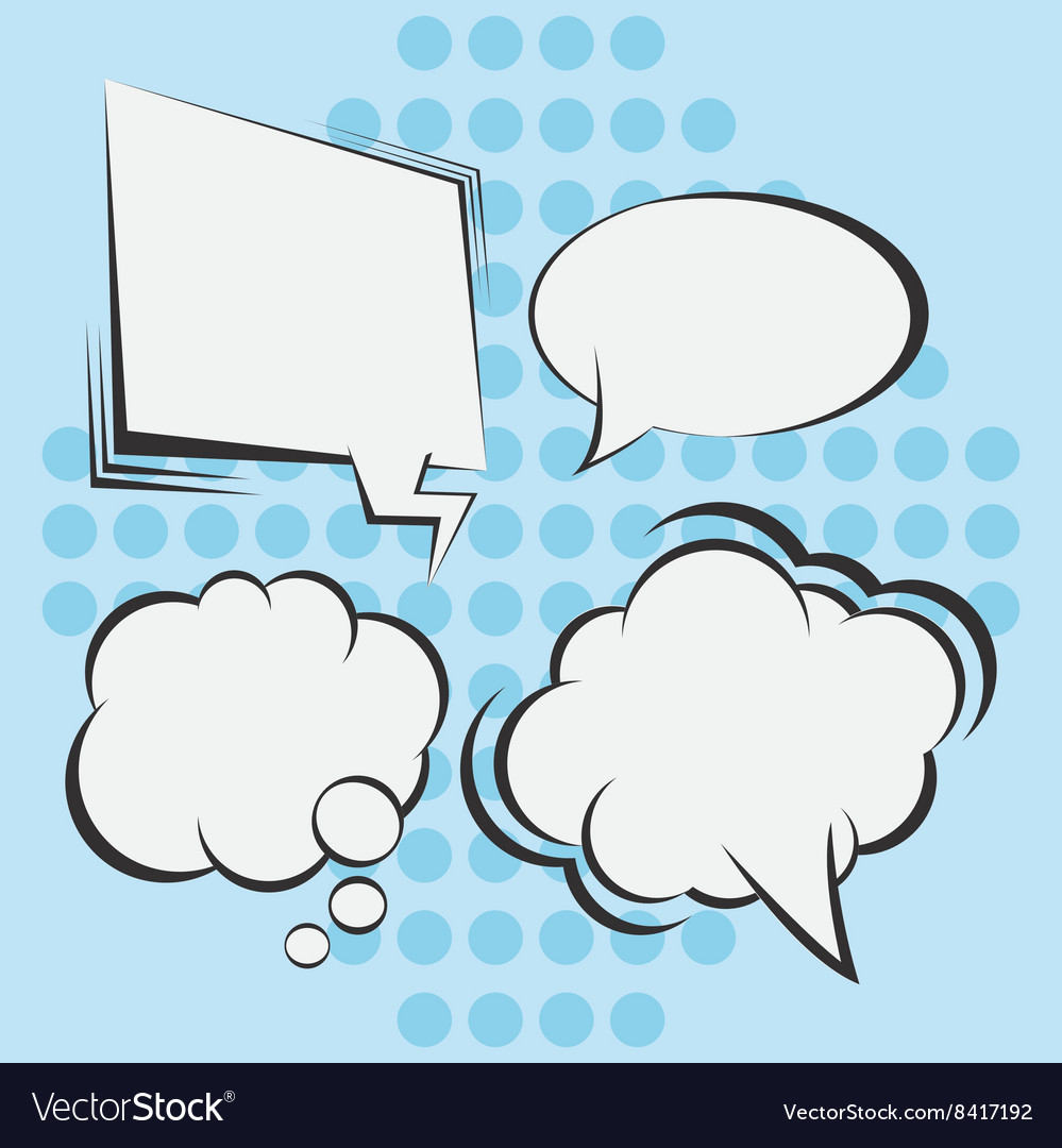 Colors message bubble speech editable Royalty Free Vector