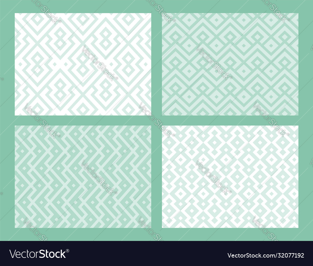 Geometric seamless pattern set Royalty Free Vector Image