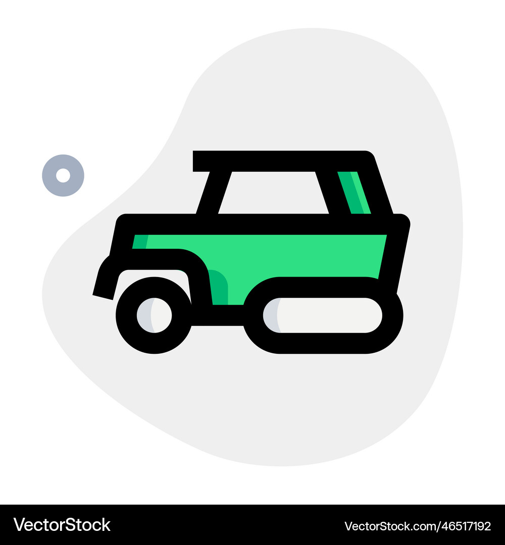 Lightweight car transporting military equipment Vector Image