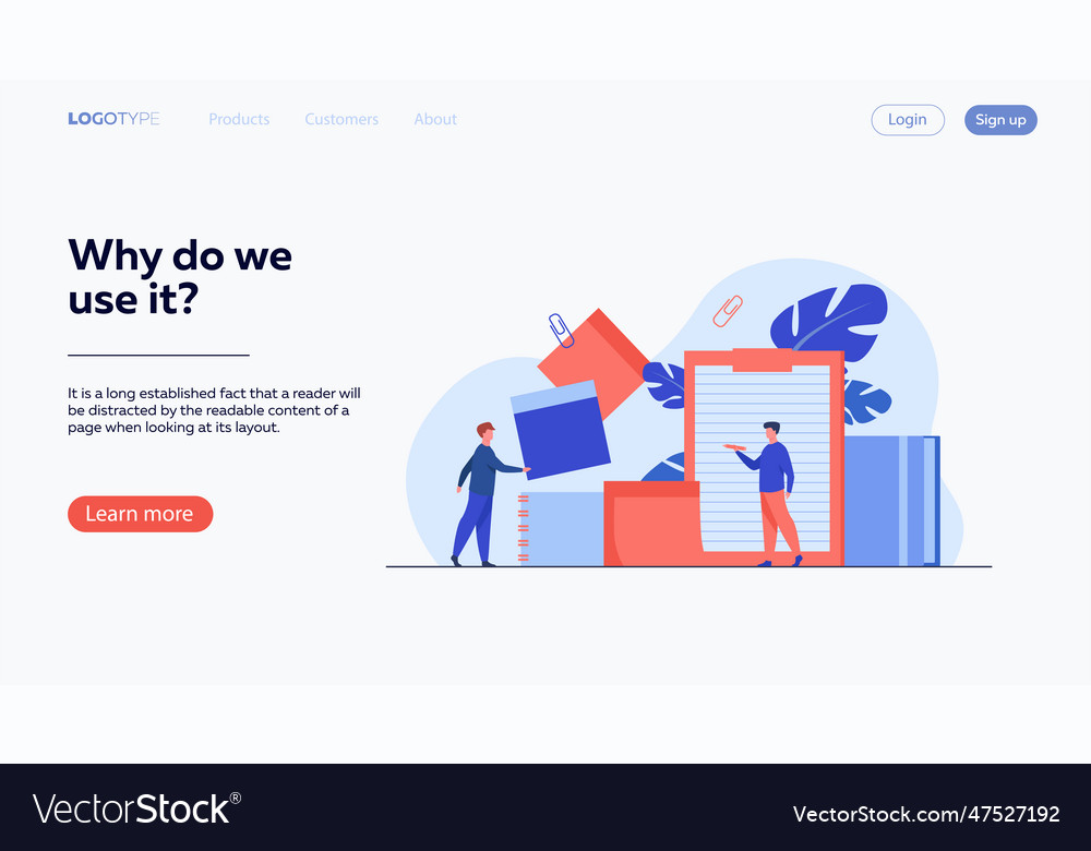 Office workers taking notes Royalty Free Vector Image