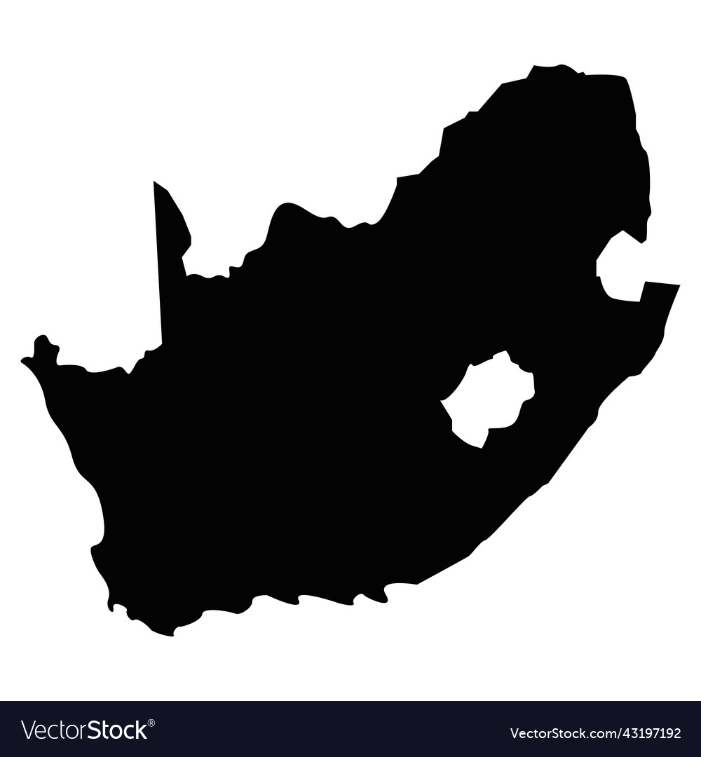 South africa map silhouette Royalty Free Vector Image