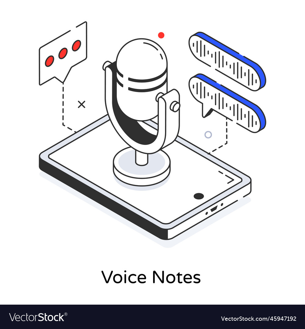 Voice notes Royalty Free Vector Image - VectorStock