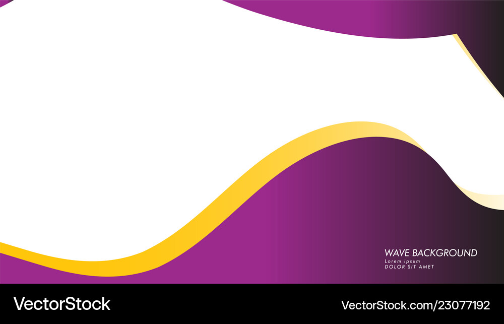 Wave background with purple and yellow color Vector Image
