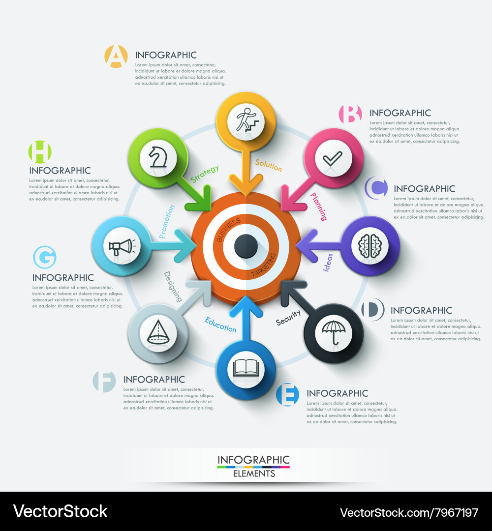 Business target marketing concept Royalty Free Vector Image