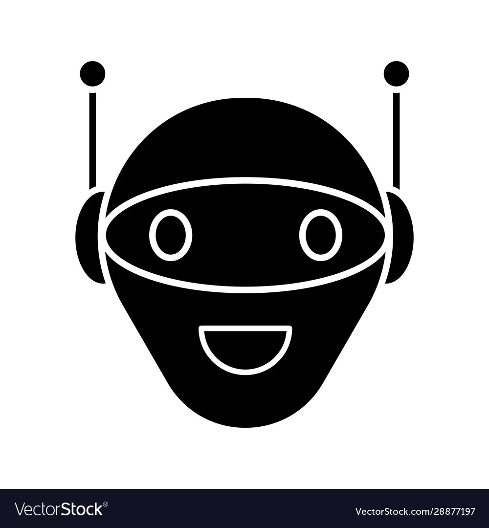 Chatbot glyph icon Royalty Free Vector Image - VectorStock