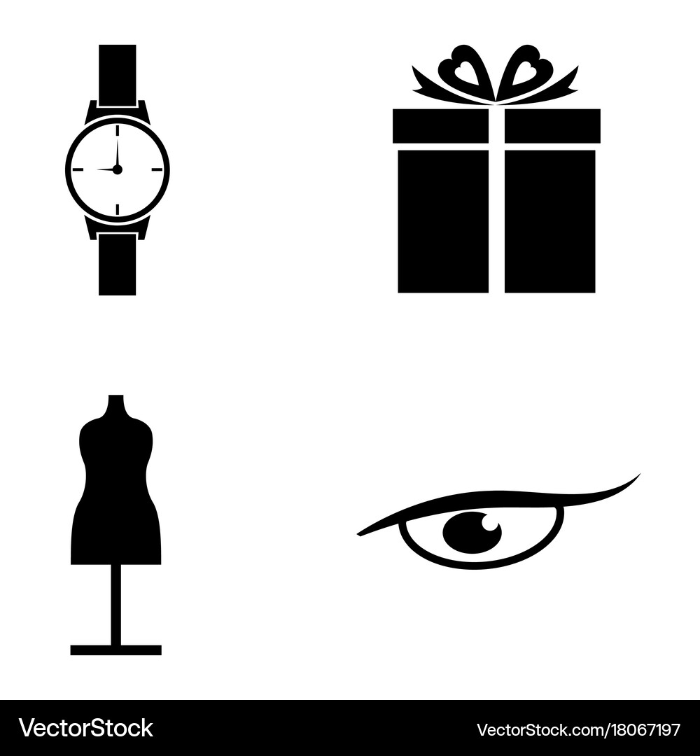 Fashion icon set Royalty Free Vector Image - VectorStock