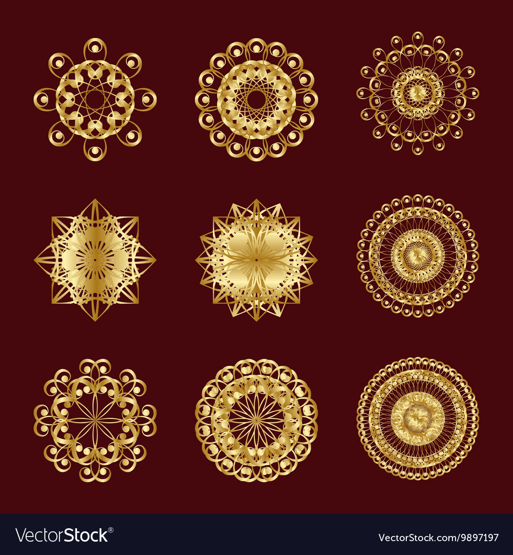 Golden design elements Royalty Free Vector Image