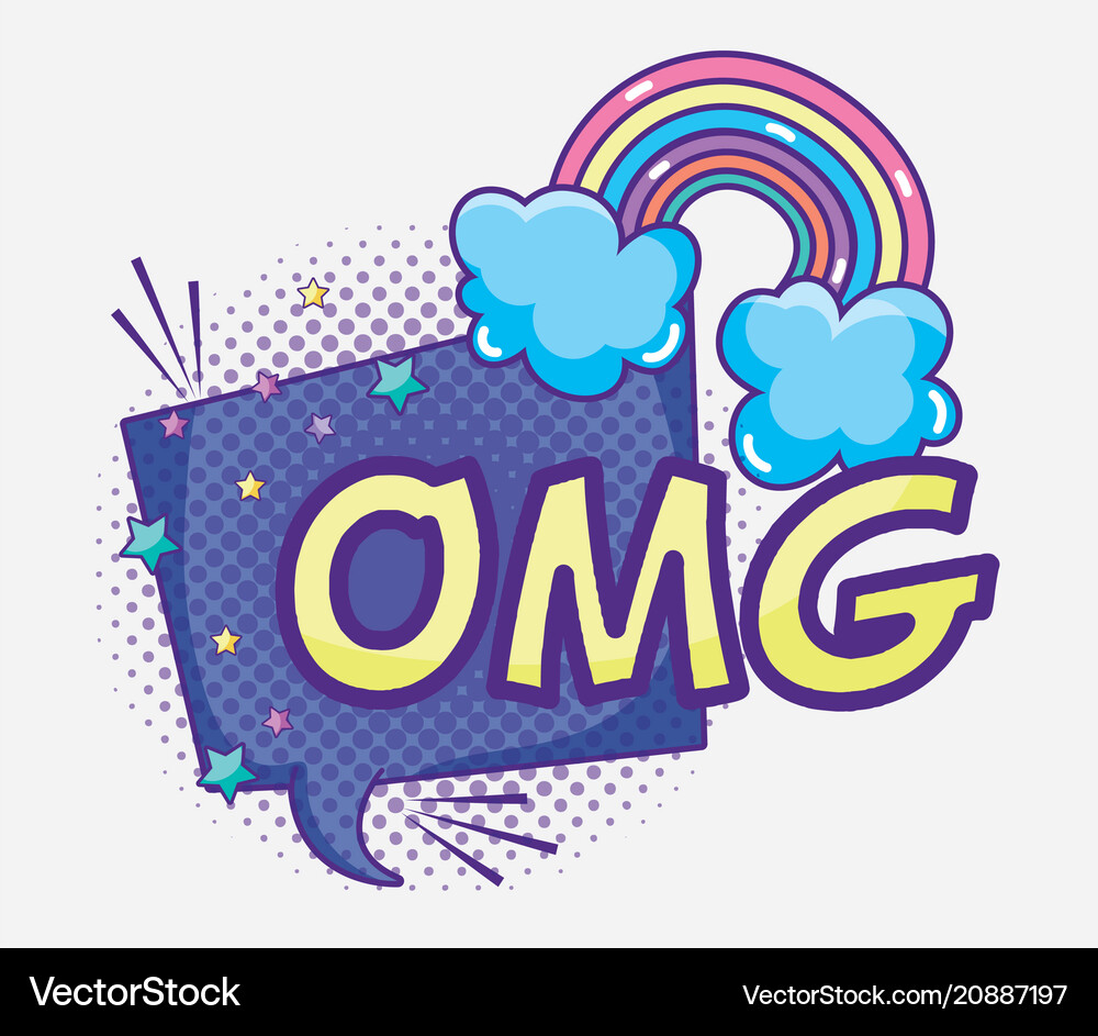 Pop art cartoons omg Royalty Free Vector Image