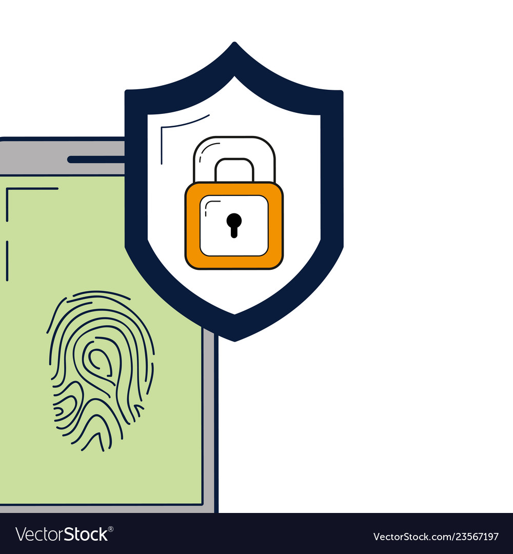 Security system cartoon Royalty Free Vector Image