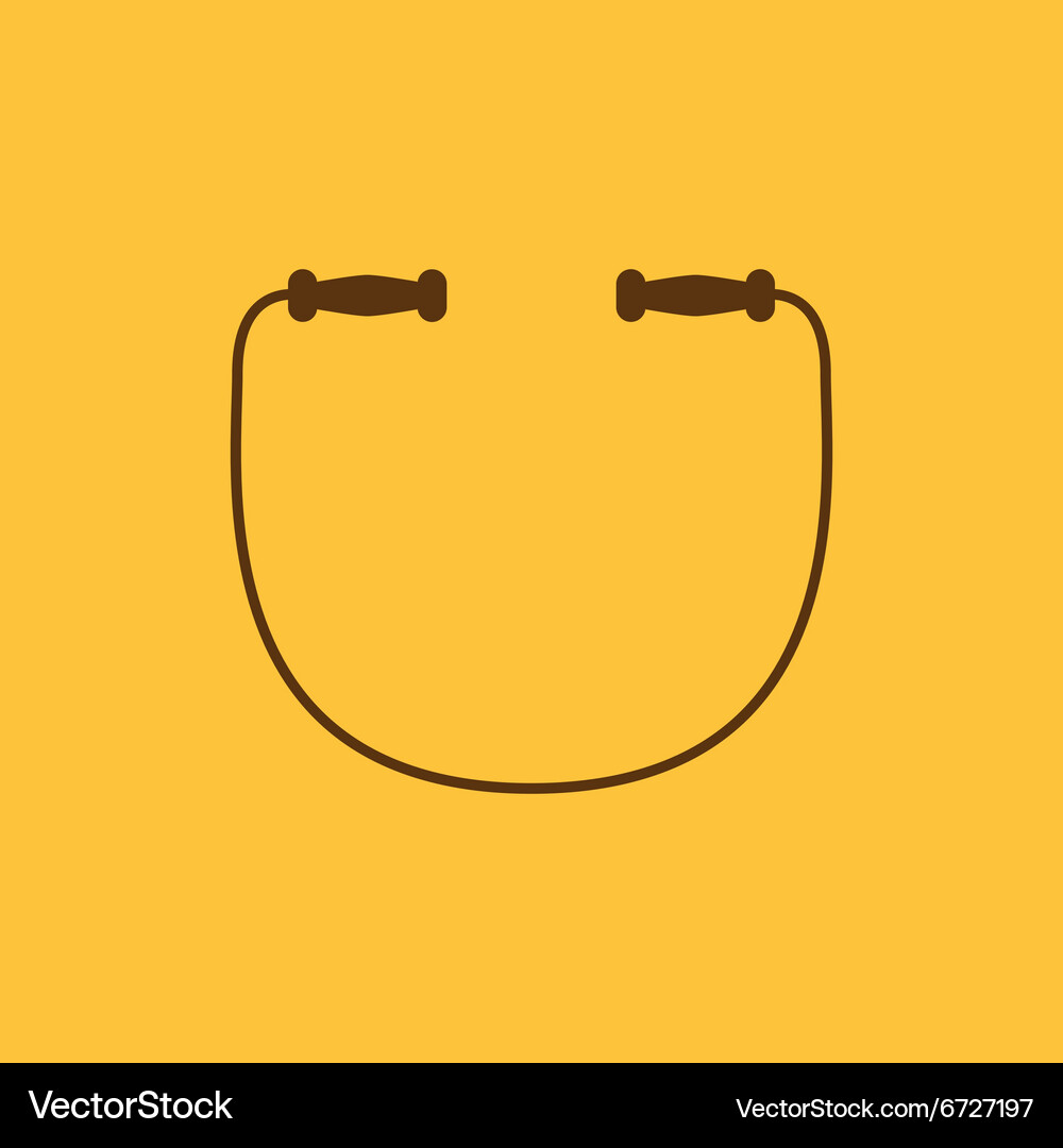 Skipping rope icon jumping-rope symbol flat Vector Image