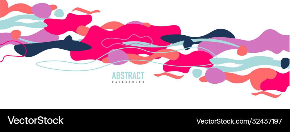 Trendy liquid style shapes abstract design Vector Image