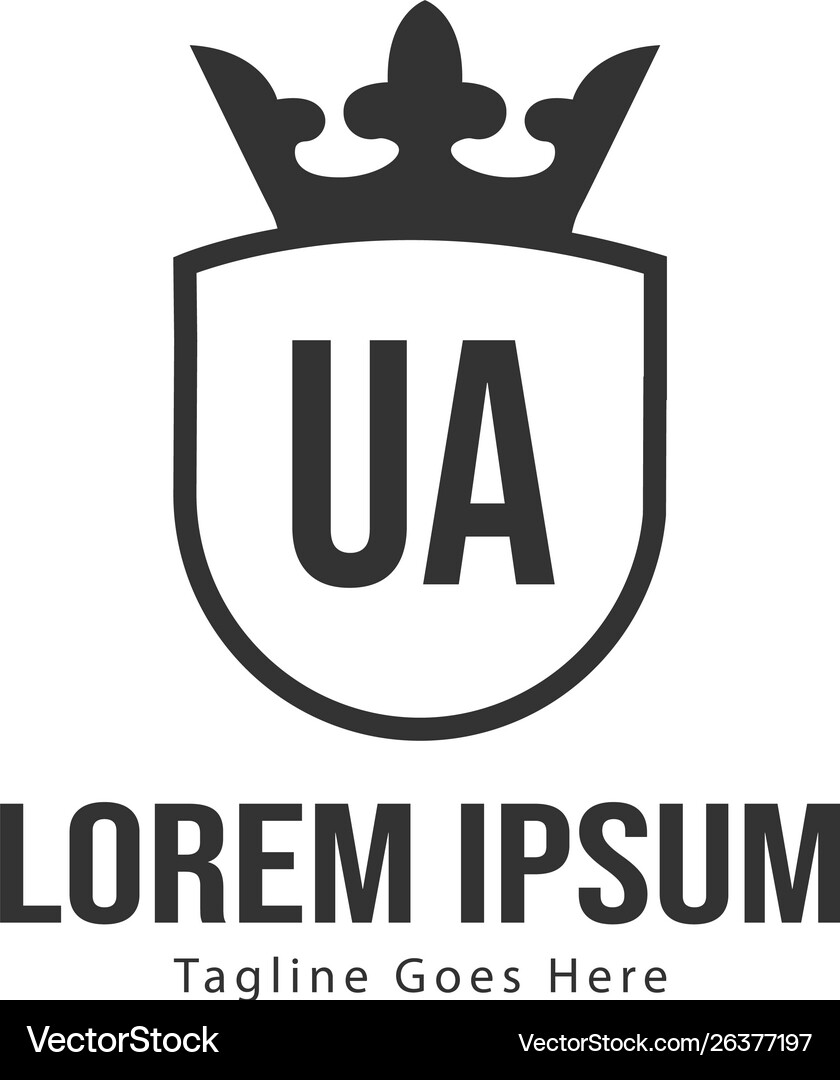 Ua letter logo design creative modern letters Vector Image