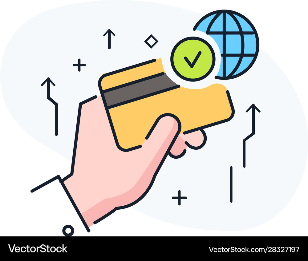 Unlimited credit card options workflow growth Vector Image