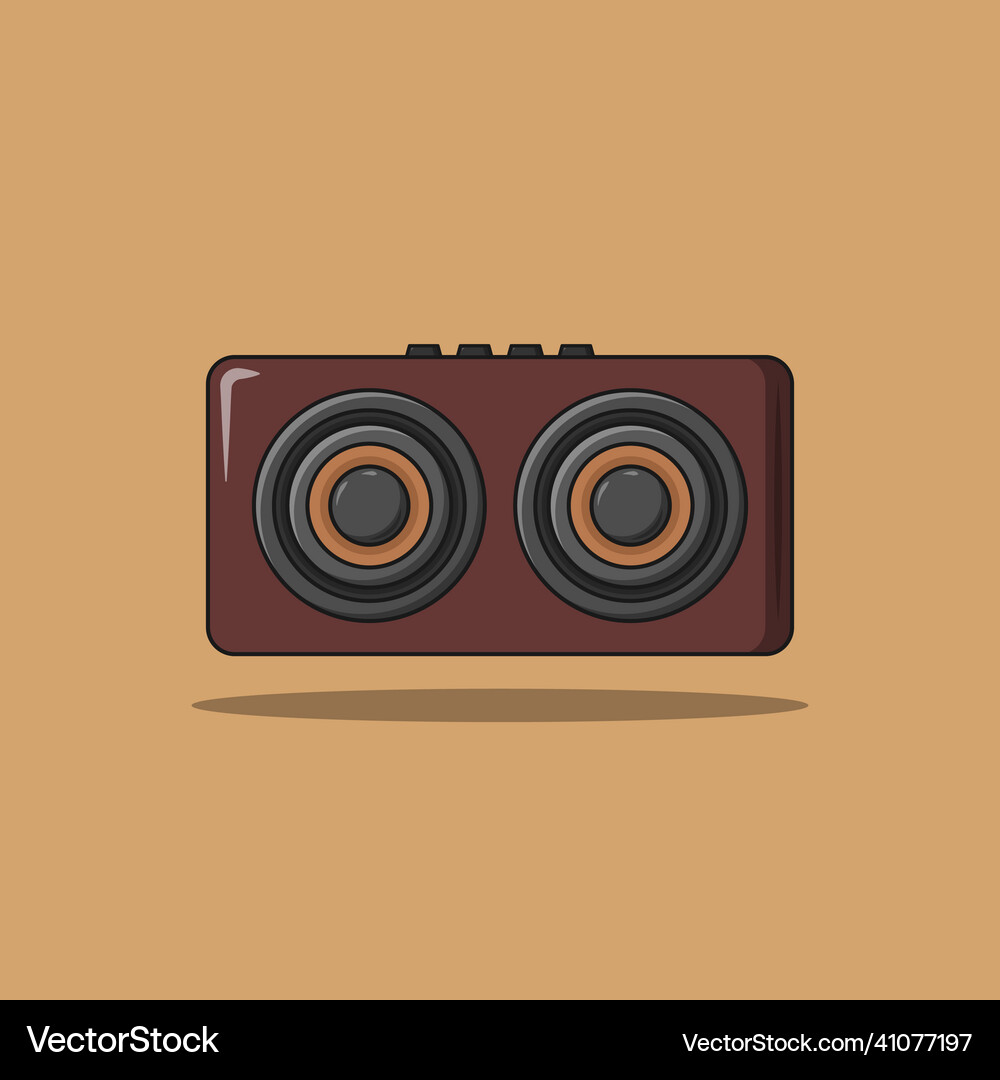 Vintage music speaker sound system studio item Vector Image