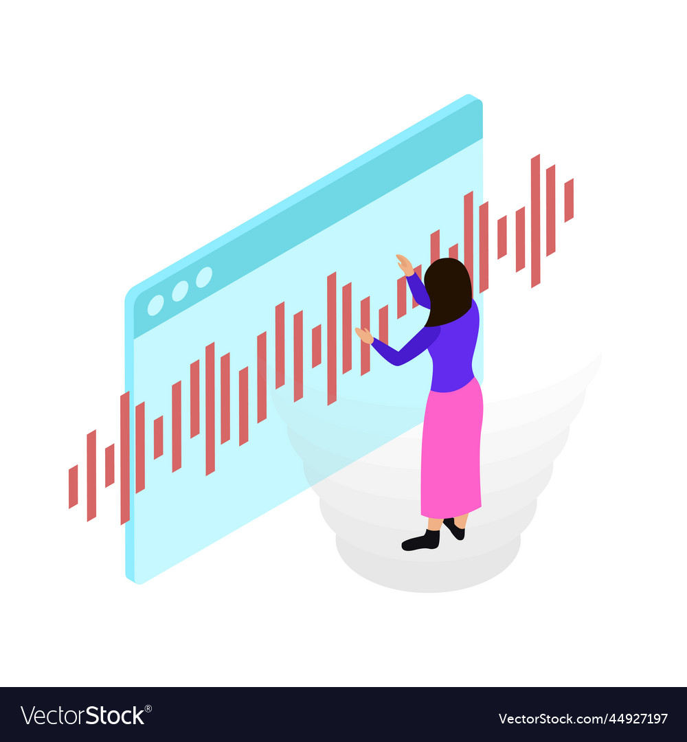 Waveform voice control composition Royalty Free Vector Image
