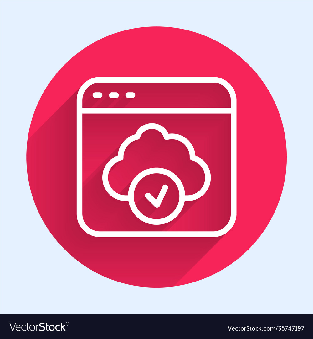 White line cloud technology data transfer Vector Image