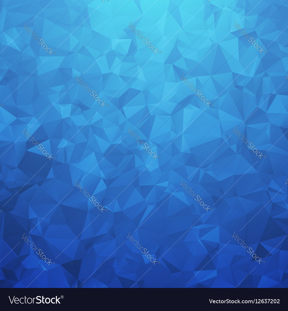 Abstract Blue Geometric Triangular Background Vector Image