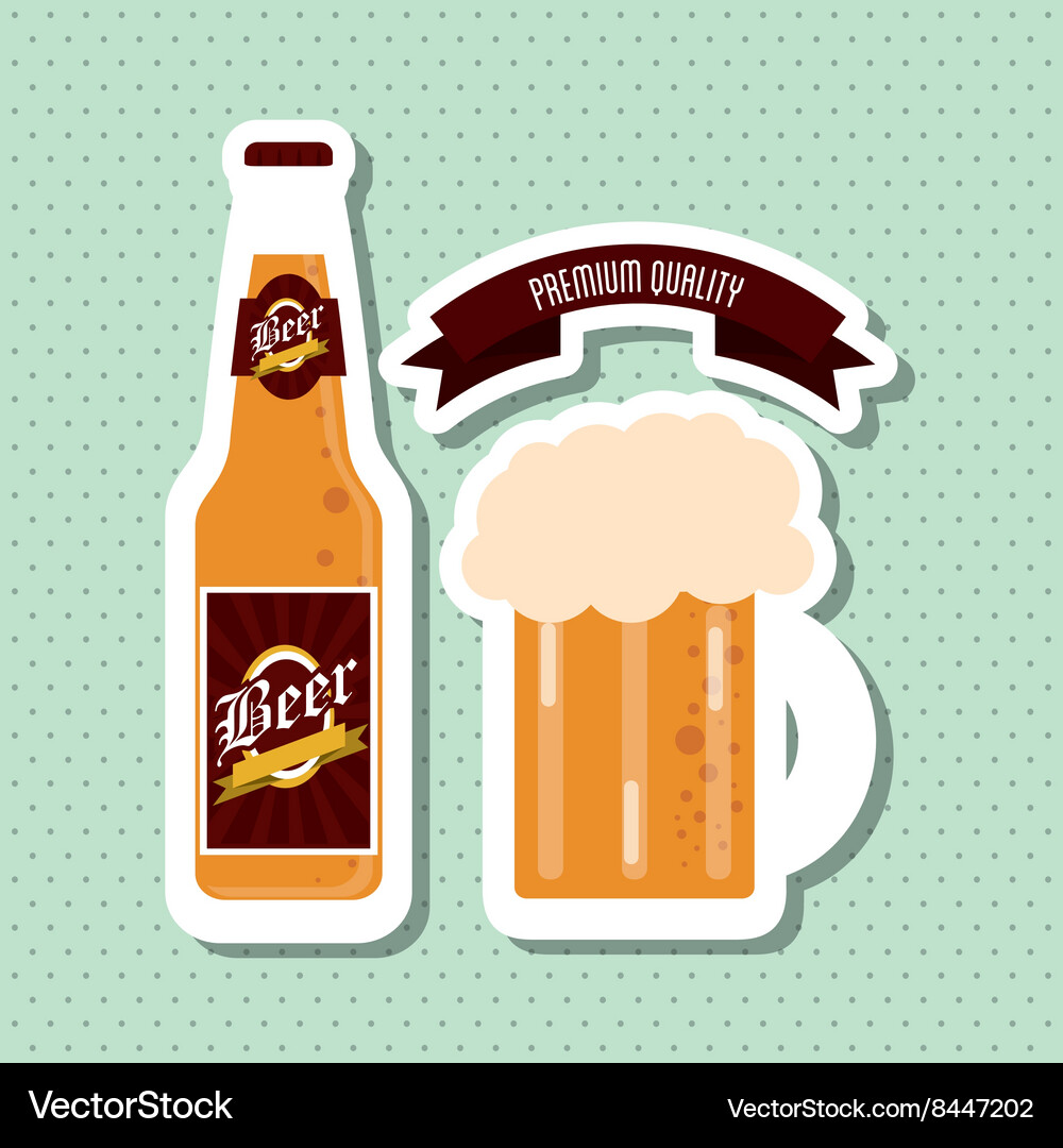 Beer icon design editable Royalty Free Vector Image