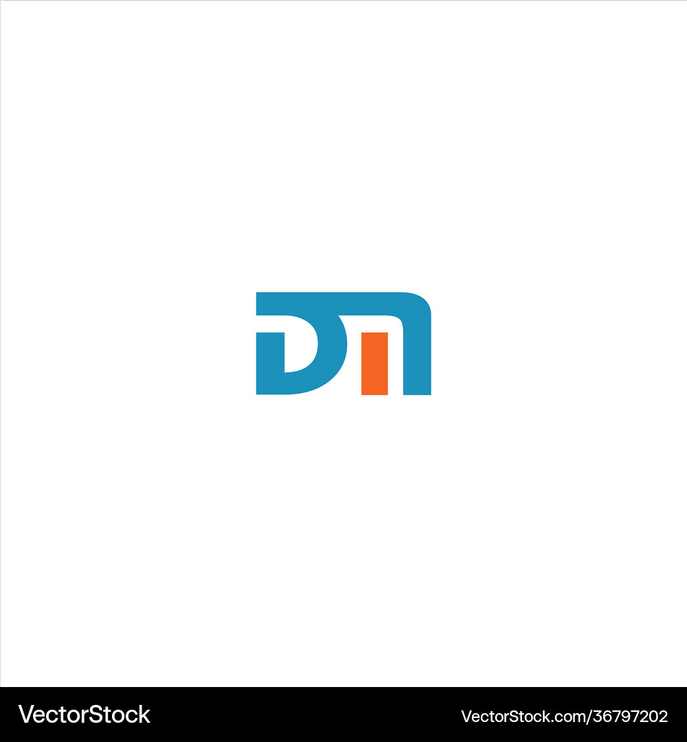 D m letter logo emblem design on black color Vector Image