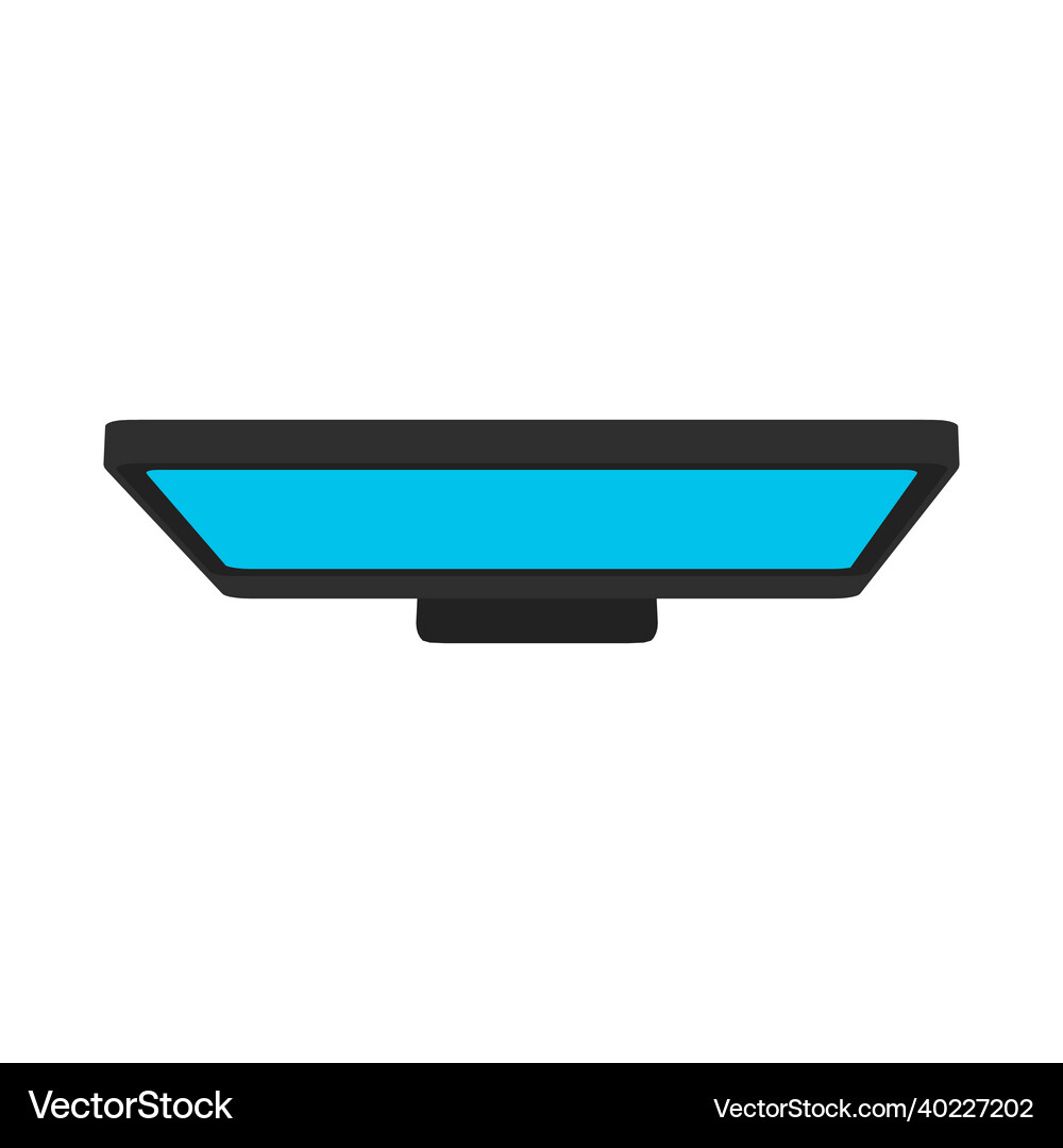 Device blank top monitor view display screen Vector Image