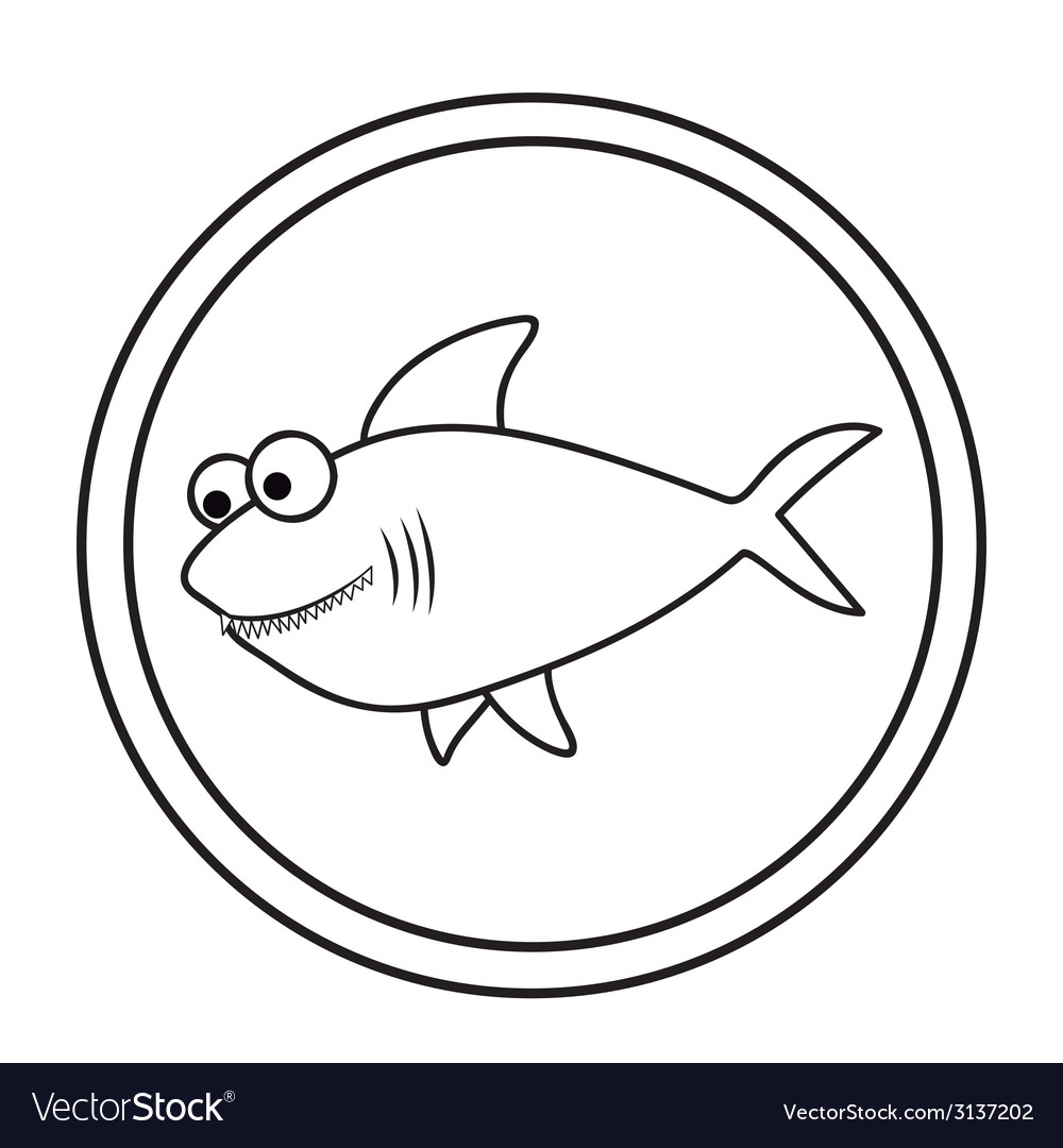 Fish design over white background Royalty Free Vector Image