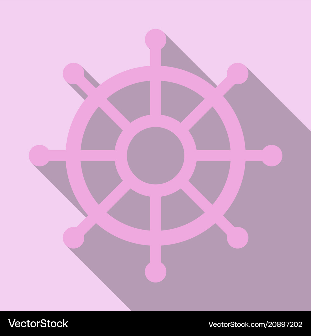 Hand drawn ships wheel in line art style Vector Image