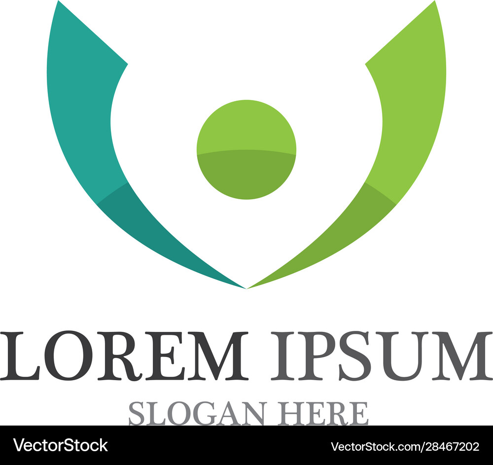 Health life logo sign Royalty Free Vector Image