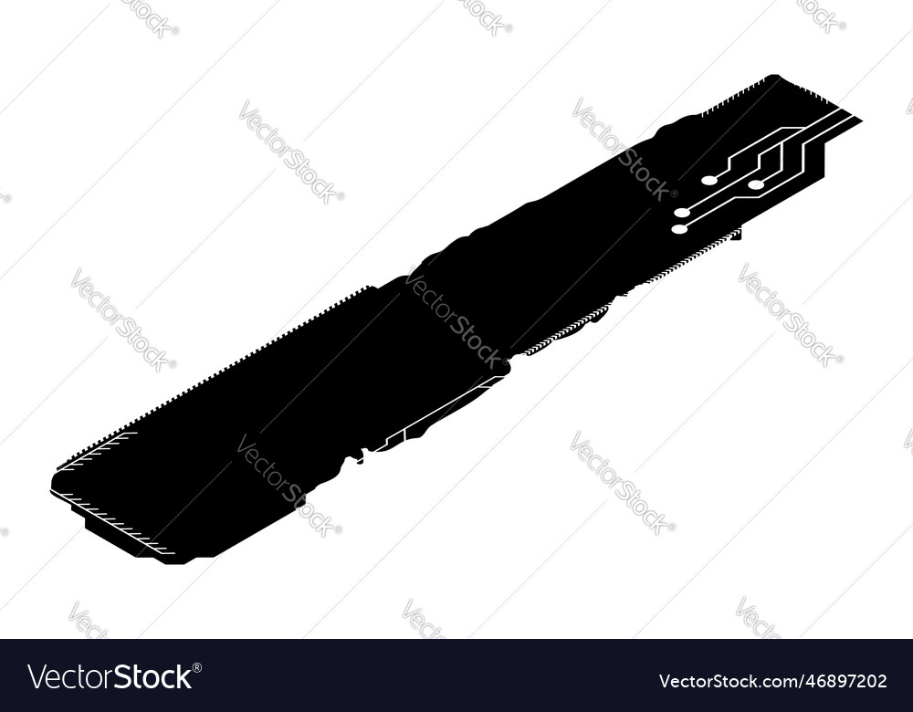 Isometric rectangular design element silhouette Vector Image